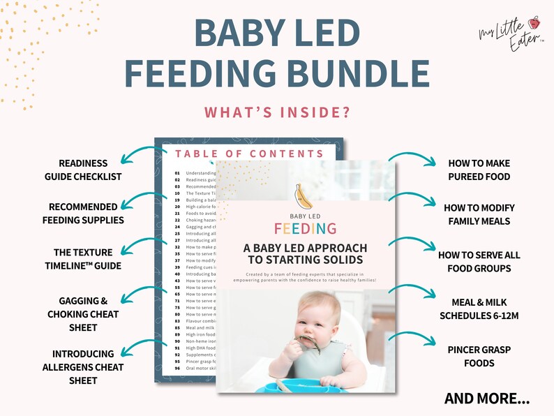 Baby Food Meal Plan Weaning Guide Recipes Starting Solids Checklist ...