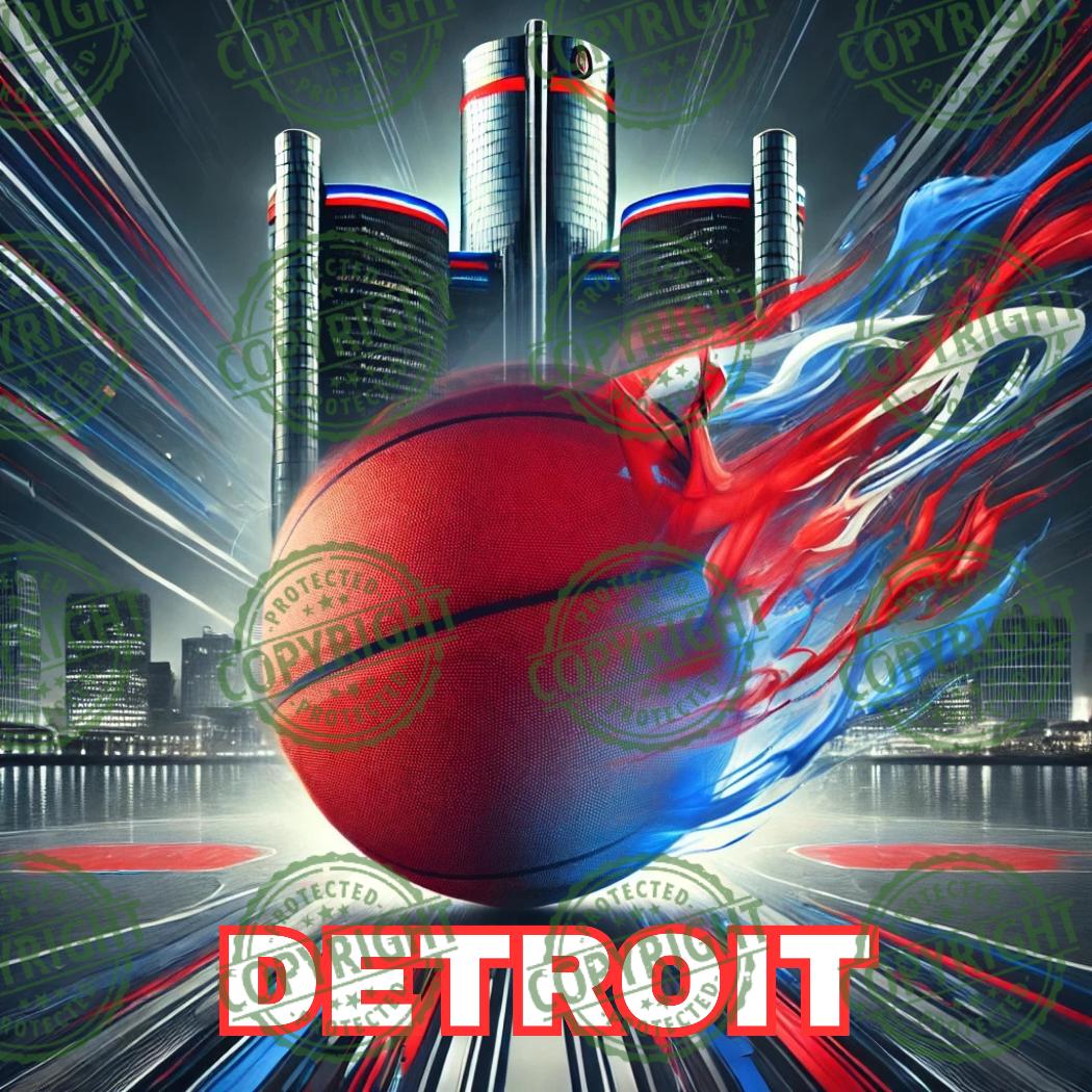 Detroit Pistons Inspired Graphic With Renaissance Center - Etsy