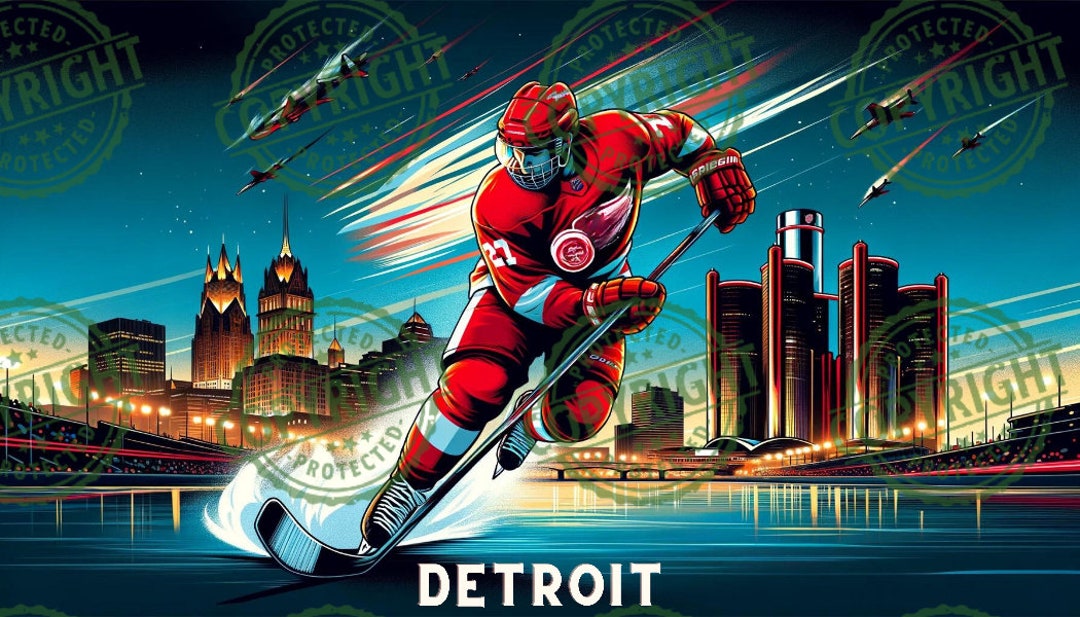 Detroit Red Wings Inspired Art Download - Etsy