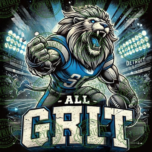 Detroit Lions Grit Svg - Etsy