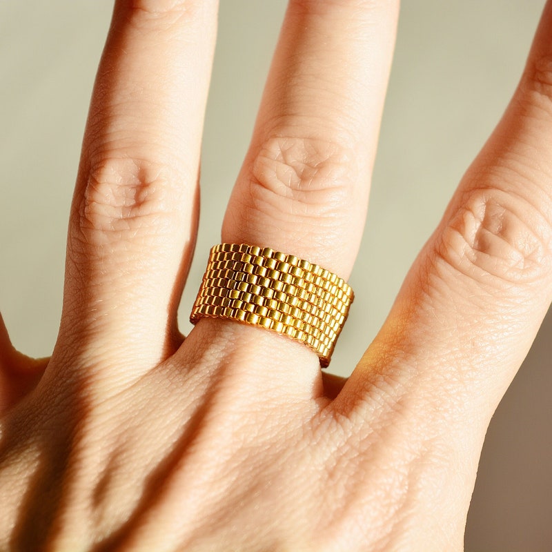 Japanese Miyuki Bead Ring - Etsy