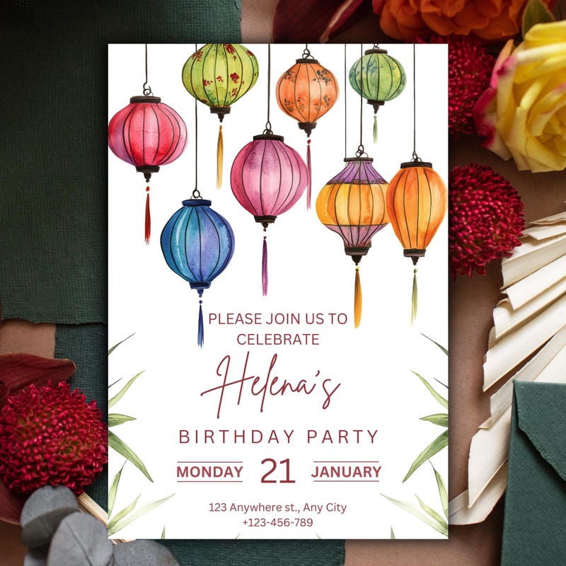 Asian Invitation - Etsy