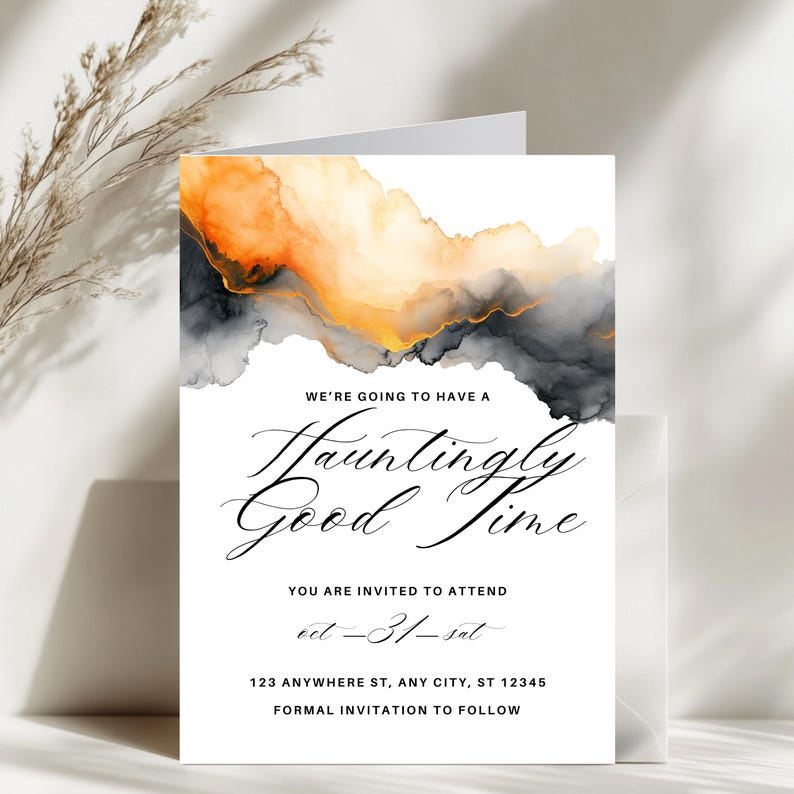 Editable Haunting Good Time Halloween Invitation, Instant Download ...