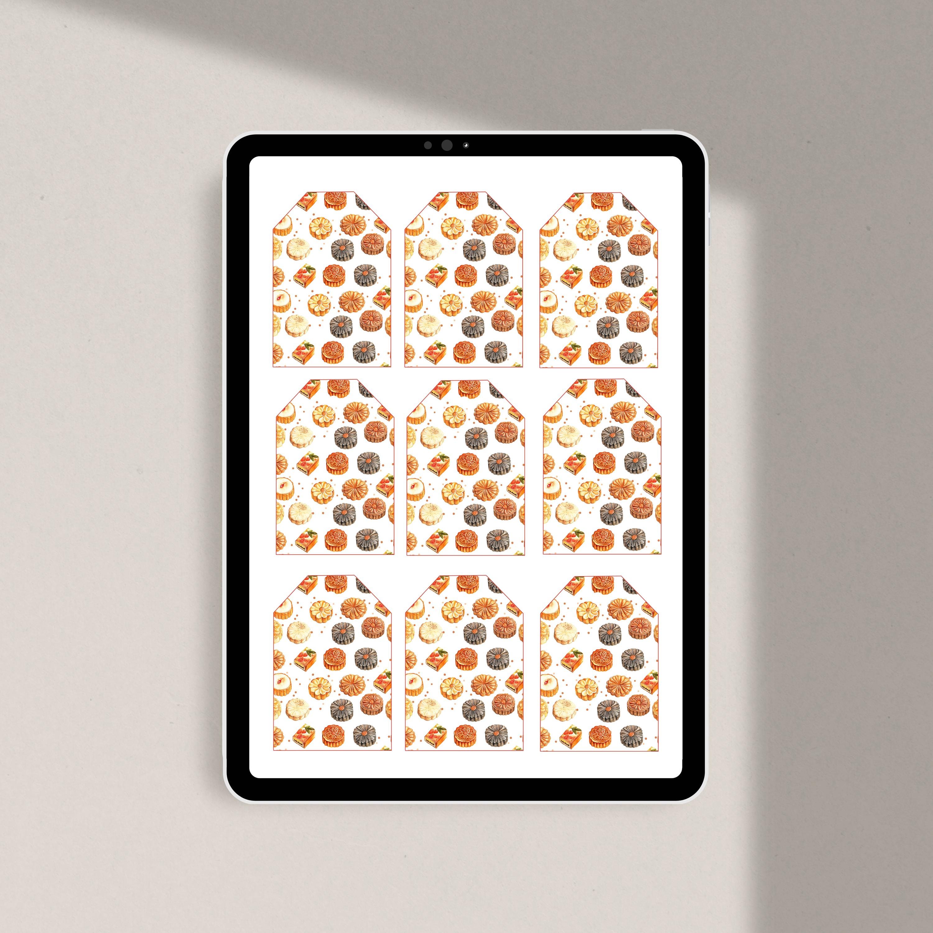 Printable Mooncake Gift Tags, Asian Theme Gift Tags, Chinese New Year ...