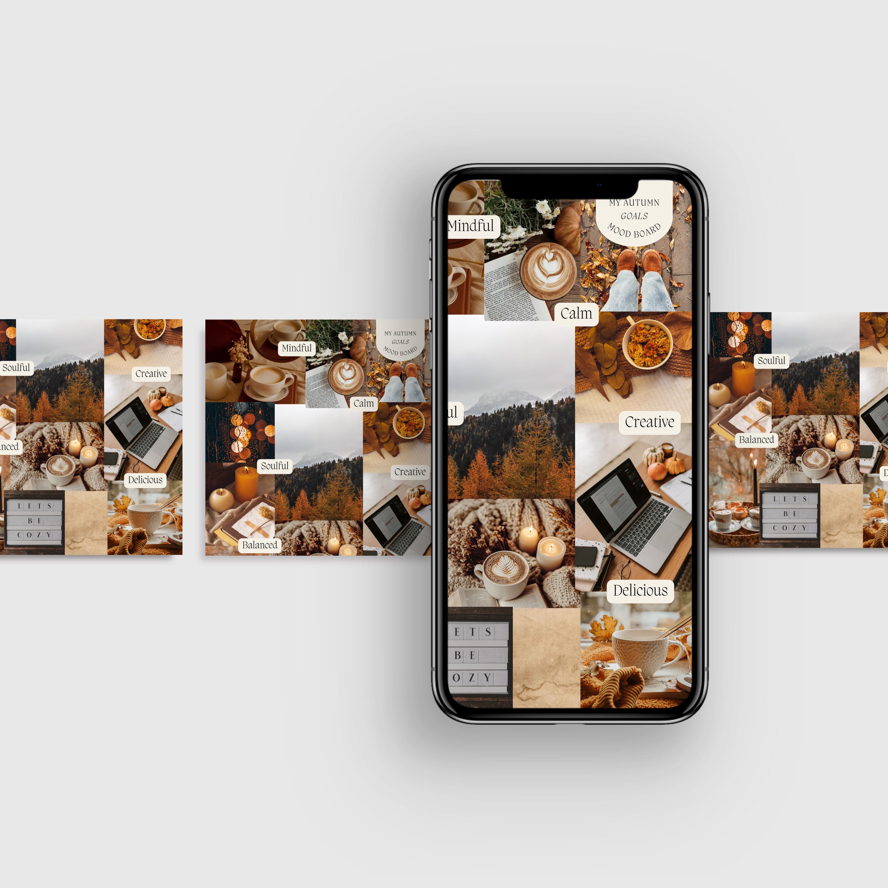 Fall Dreamy Mood Board | Aesthetic Autumn Images | Digital Download ...