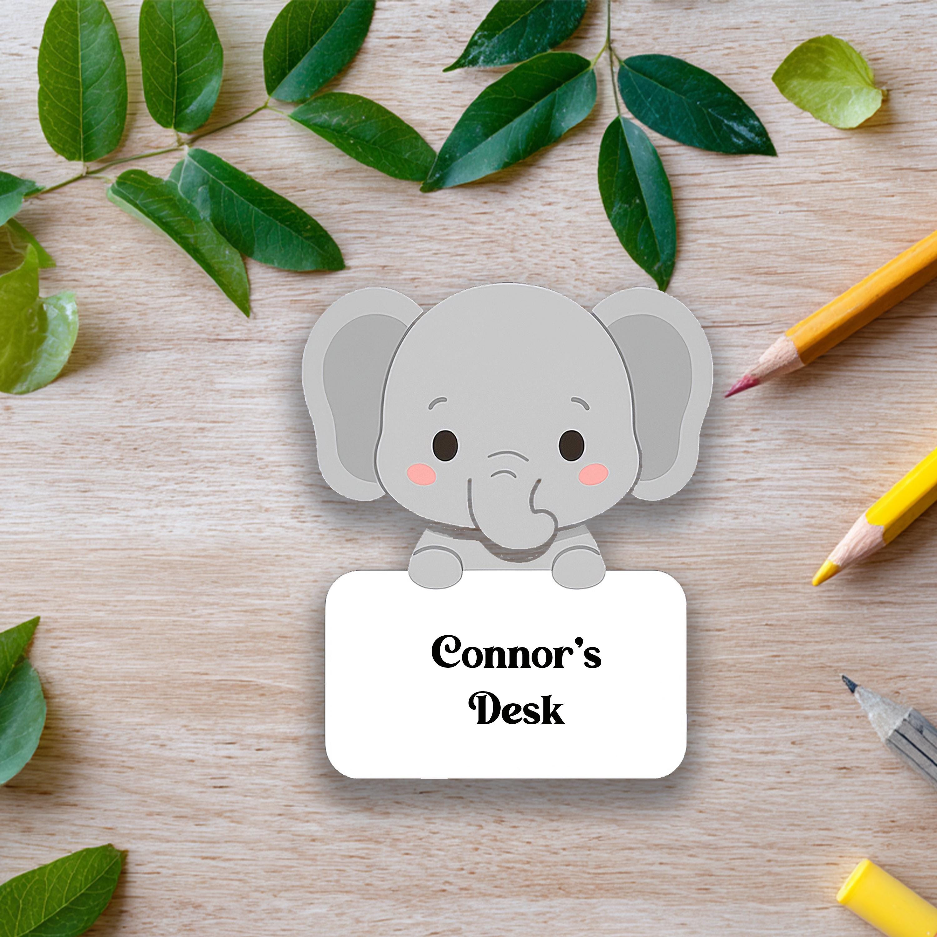 Printable Animal Name Tags for Students, Classroom Desks Labels, School ...