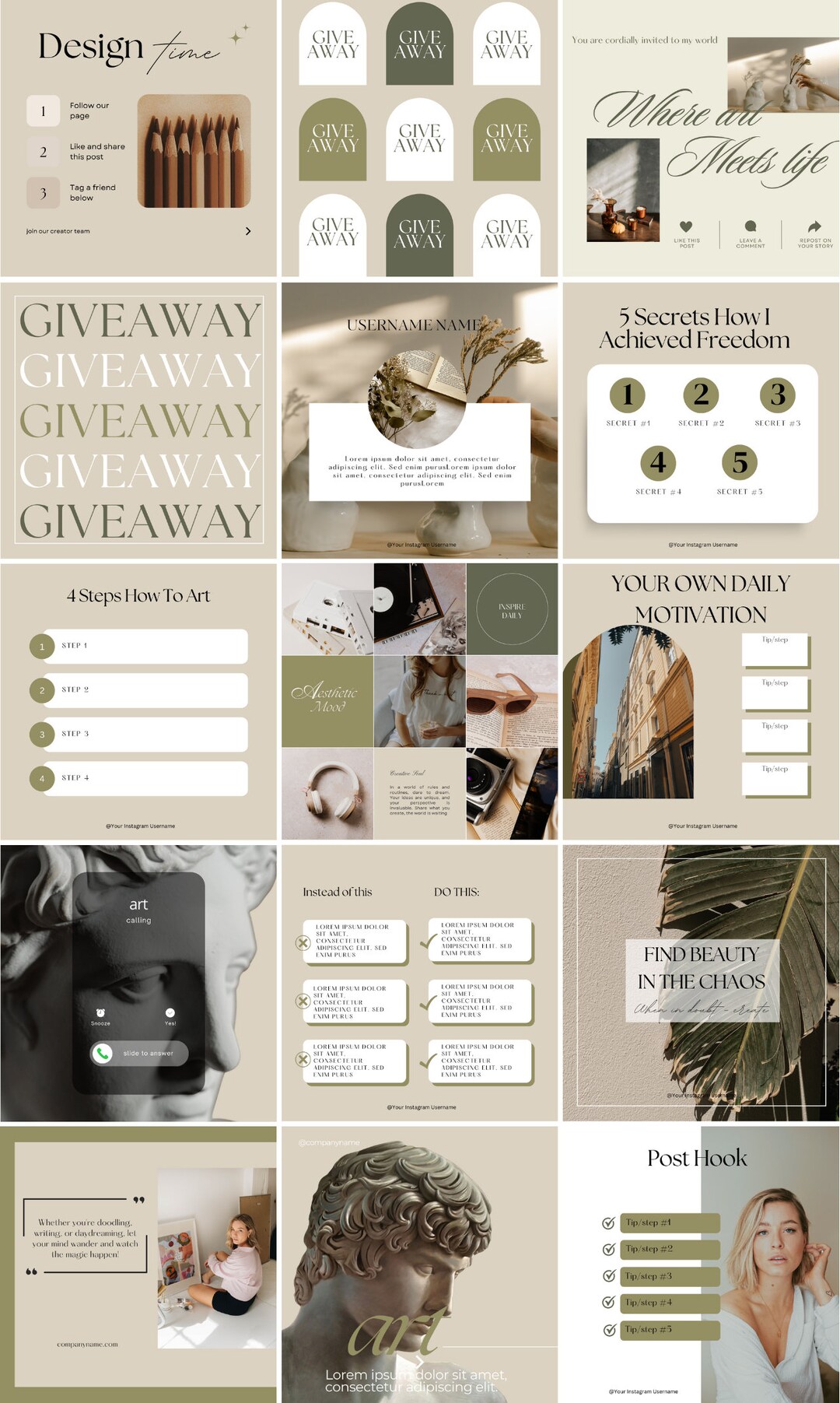 Artistic Template Design |digital Download |creative Layout ...