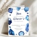 Blue Crystal Gemstone Birthday Invitation, Geology Theme, Editable ...