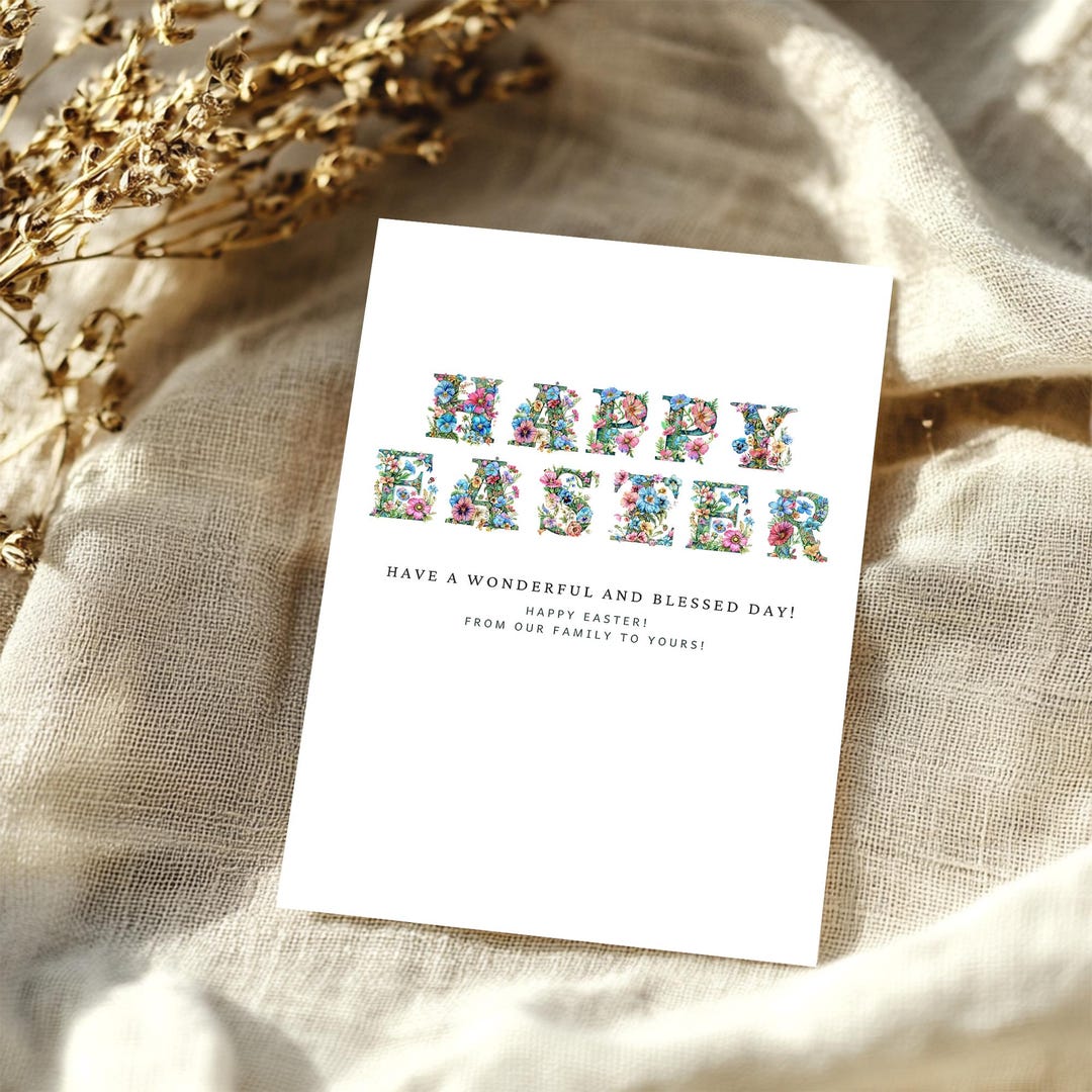 Boho Happy Easter Well Wishes -instant Download- Printable Spring ...