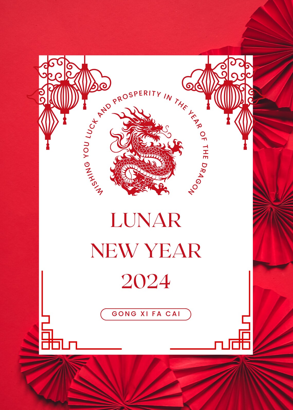 Gong Xi Fa Cai DIGITAL DOWNLOAD Printable Design Chinese Traditional ...