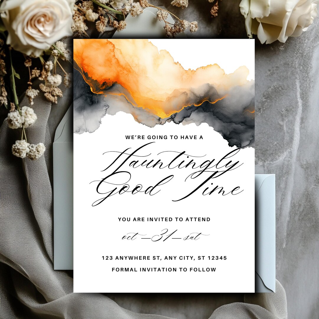 Editable Haunting Good Time Halloween Invitation, Instant Download ...
