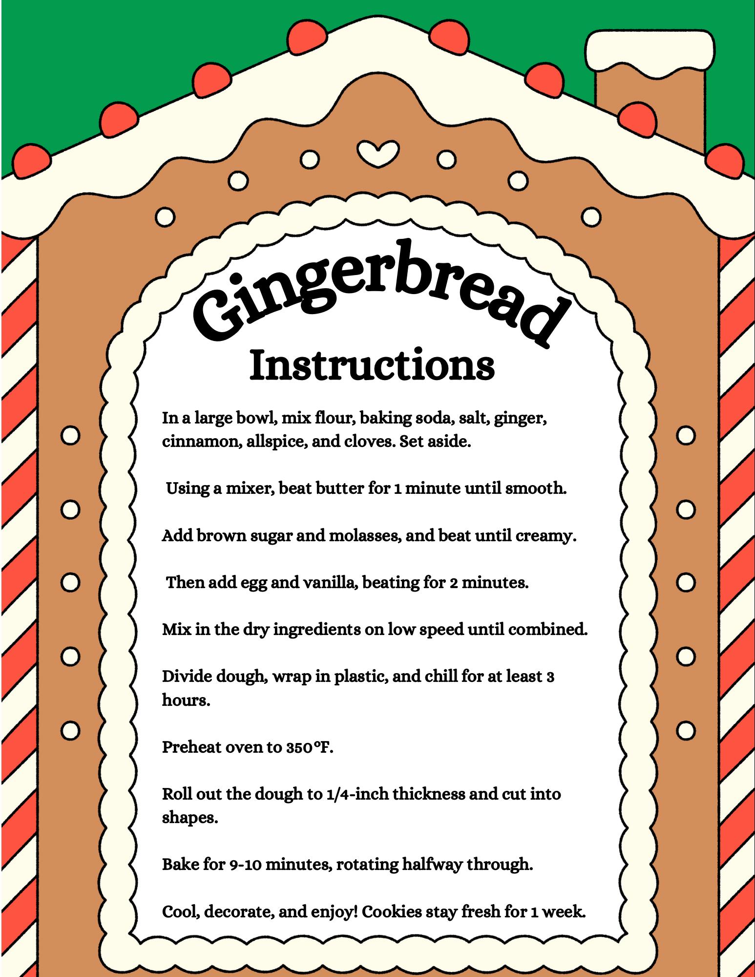Gingerbread Cookie Recipe & Baking Instructions – Digital Download (PDF ...