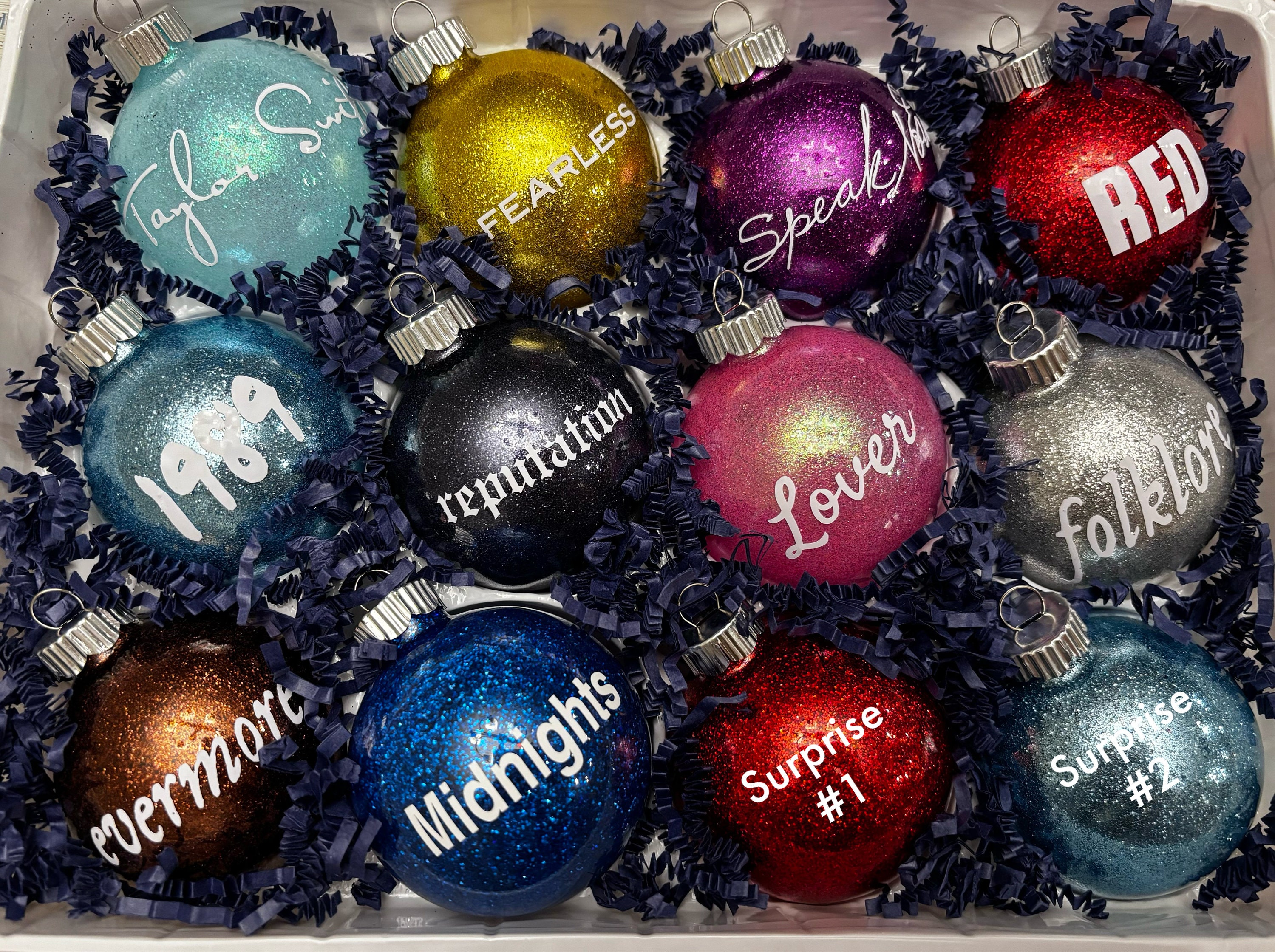 Taylor Swift Glitter Ornaments Swiftmas Ornaments Eras Tour Ornaments ...