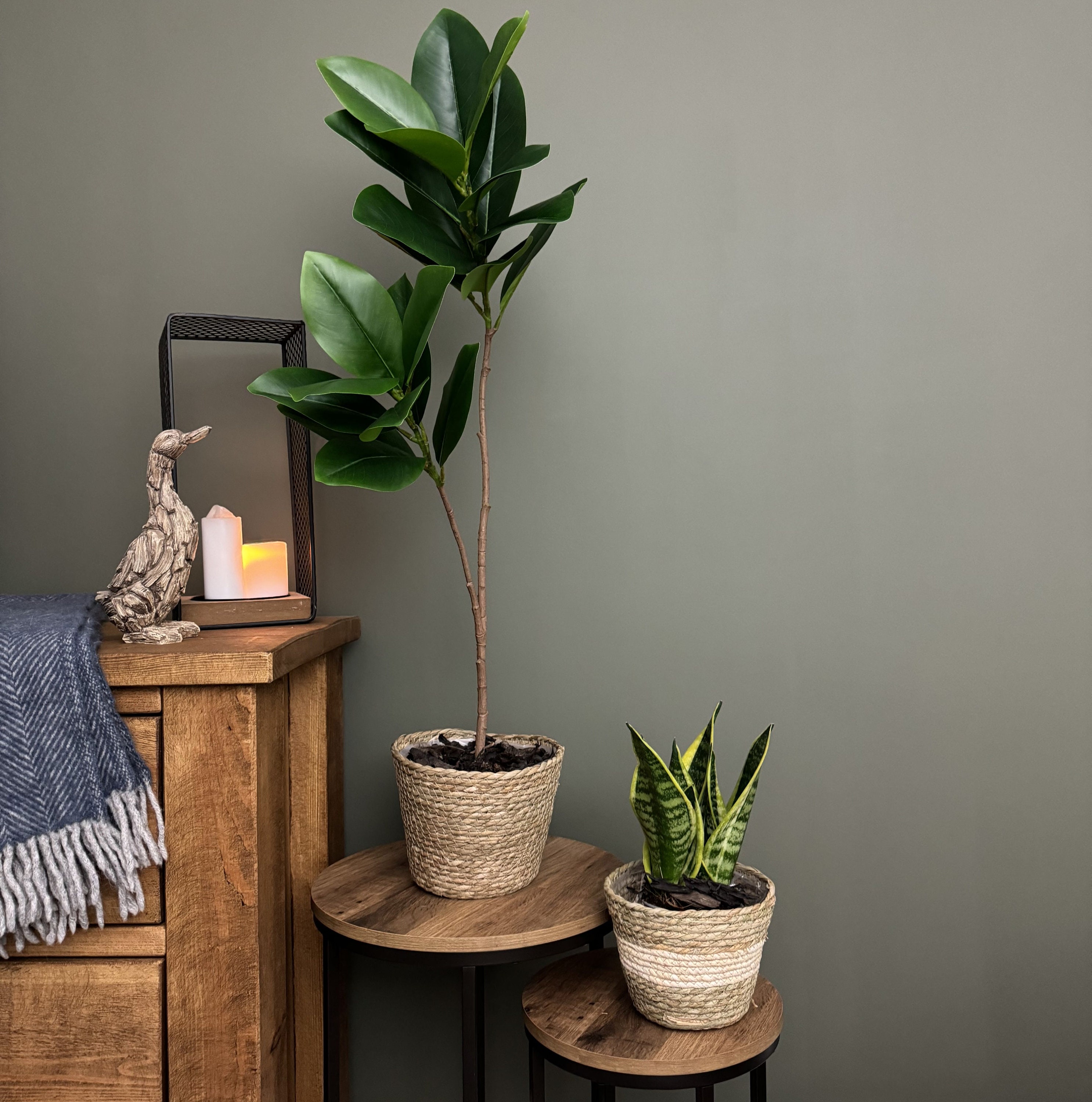 Woven Straw Basket Plant Pot Rattan Pot Boho Plant Pot Seagrass Basket ...