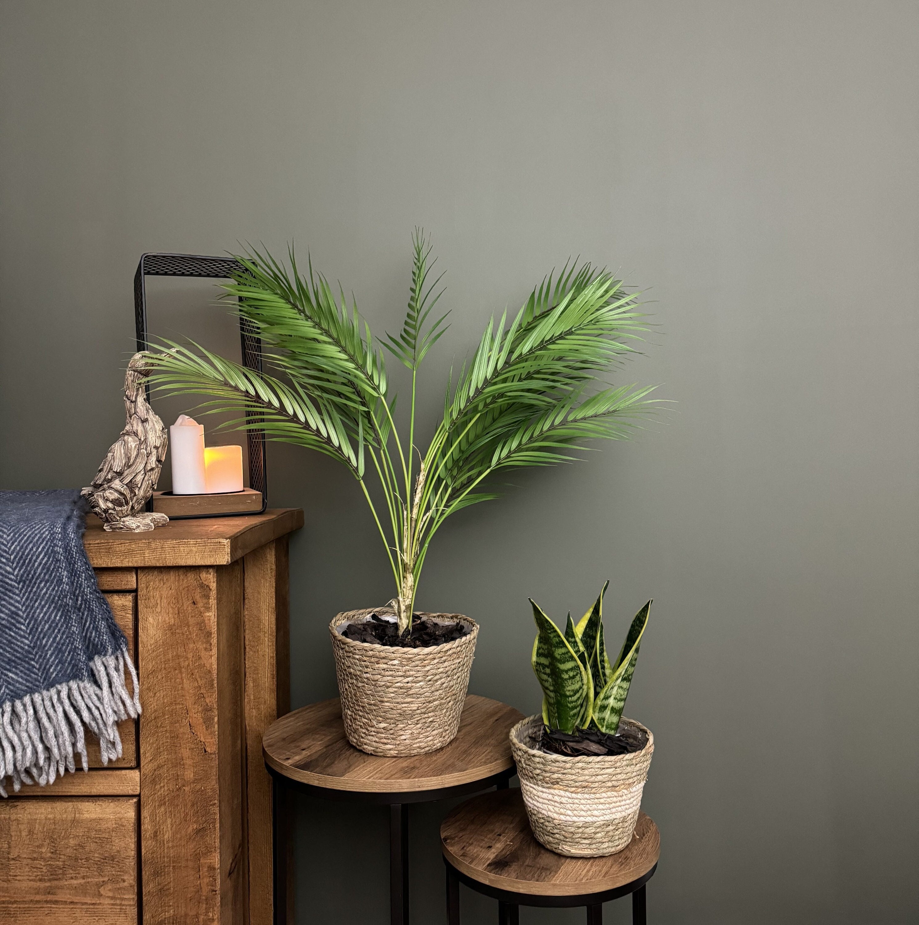Woven Straw Basket Plant Pot Rattan Pot Boho Plant Pot Seagrass Basket ...
