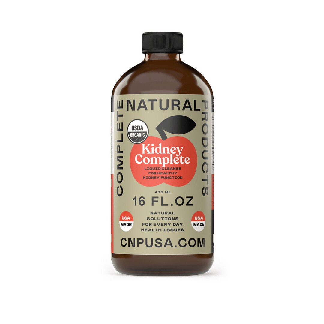 Kidney Complete 16oz Glass Bottle, Kidney Health Cleanse & Support - Etsy