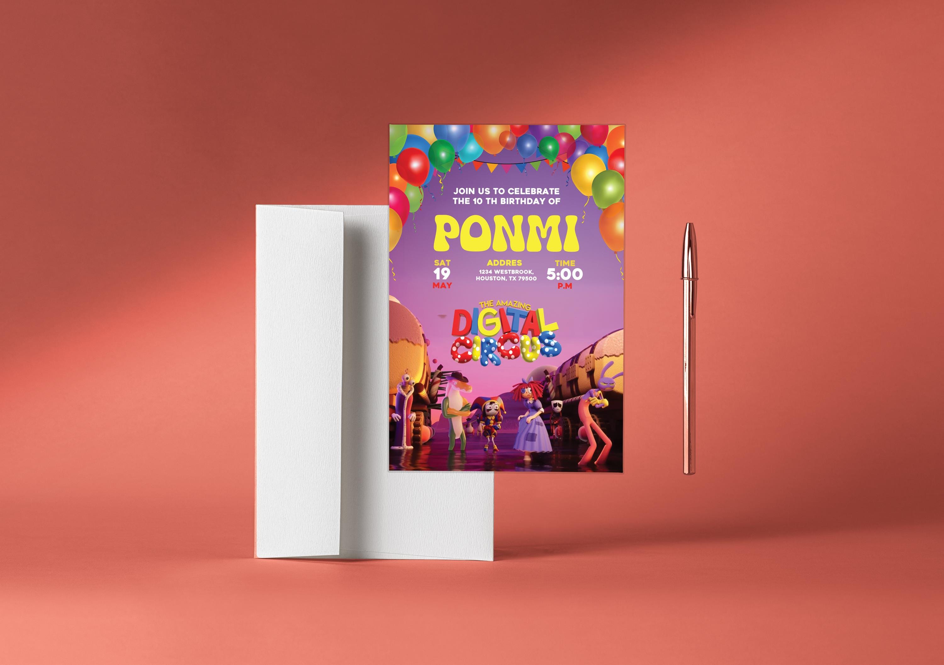 Printable the Amazing Digital Circus Birthday Invitation - Etsy