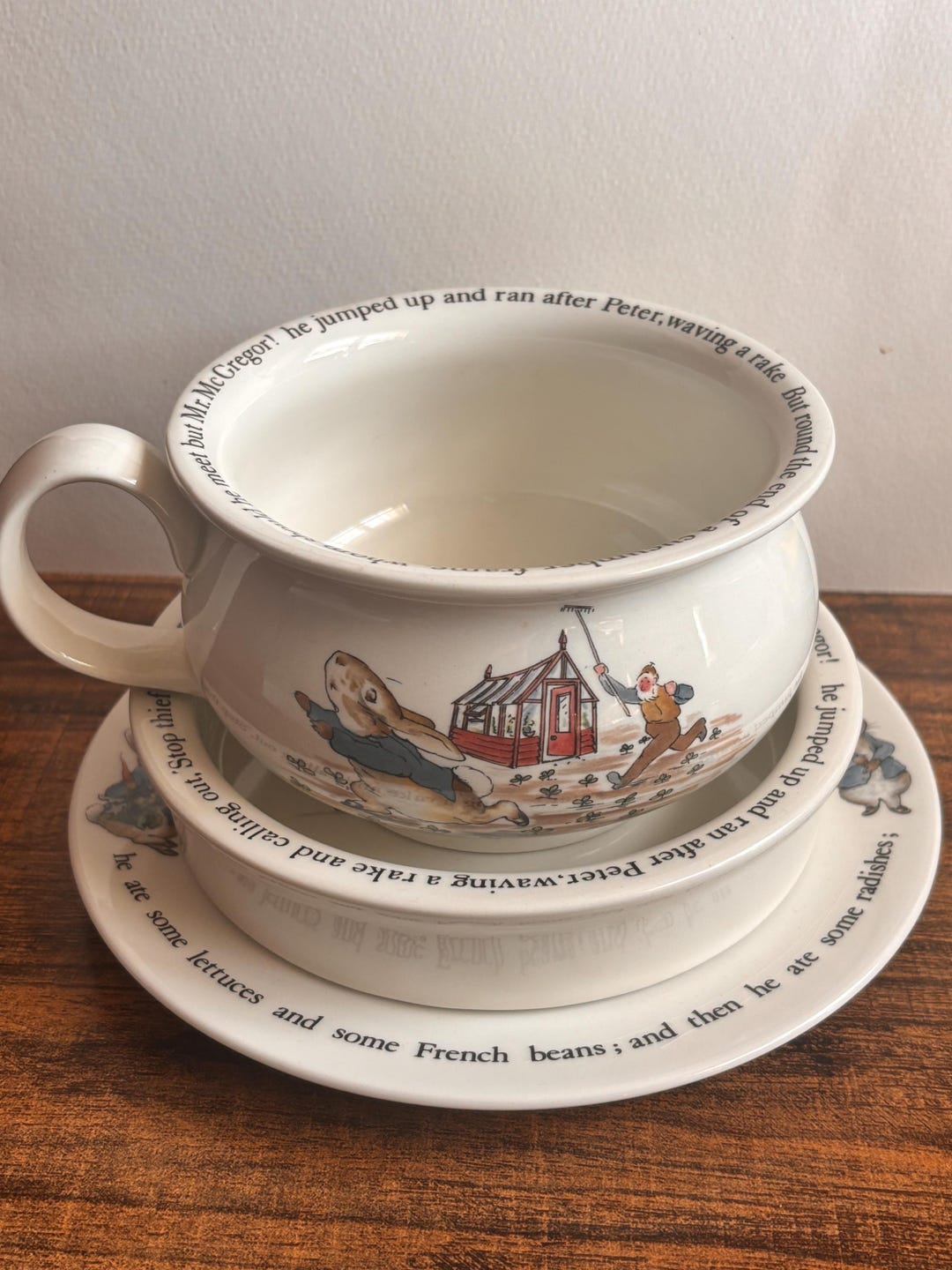 Peter Rabbit Feeding Set – Vintage Beatrix Potter Wedgwood Baby Dish ...