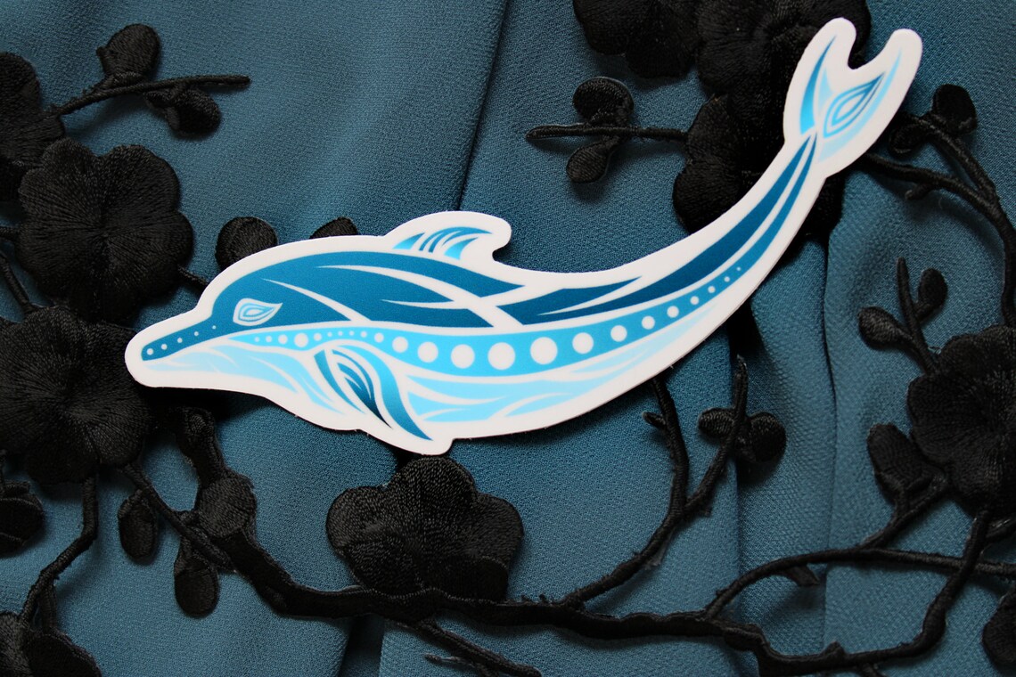 Dolphin Vinyl Sticker Decal Waterproof - Etsy