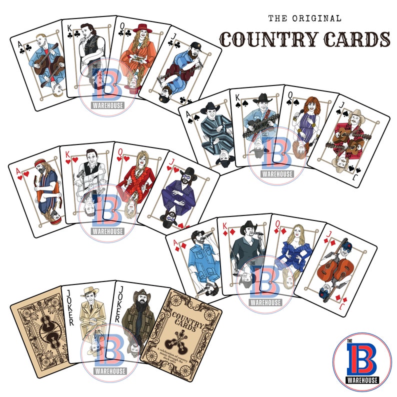 Country Music Playing Cards - Etsy