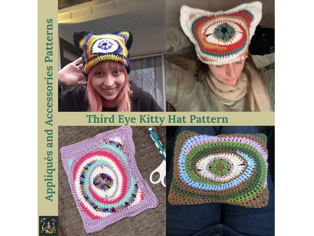 Third Eye Kitty Hat PDF and Video Pattern - Etsy