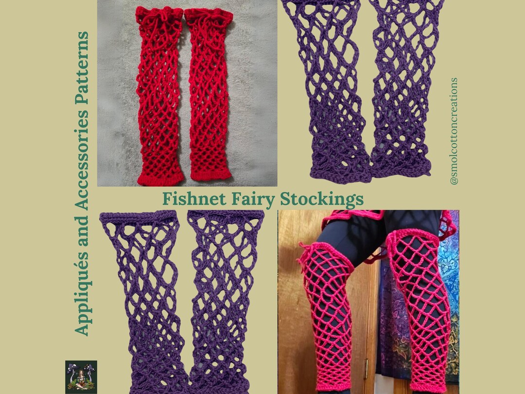 Fishnet Stockings With Elastic PDF and Video Crochet Pattern - Etsy