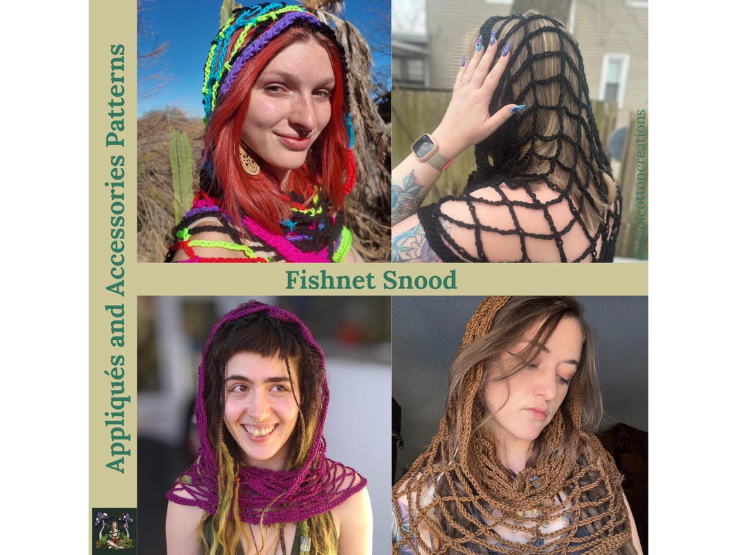 Fishnet Snood Crochet PDF Pattern - Etsy