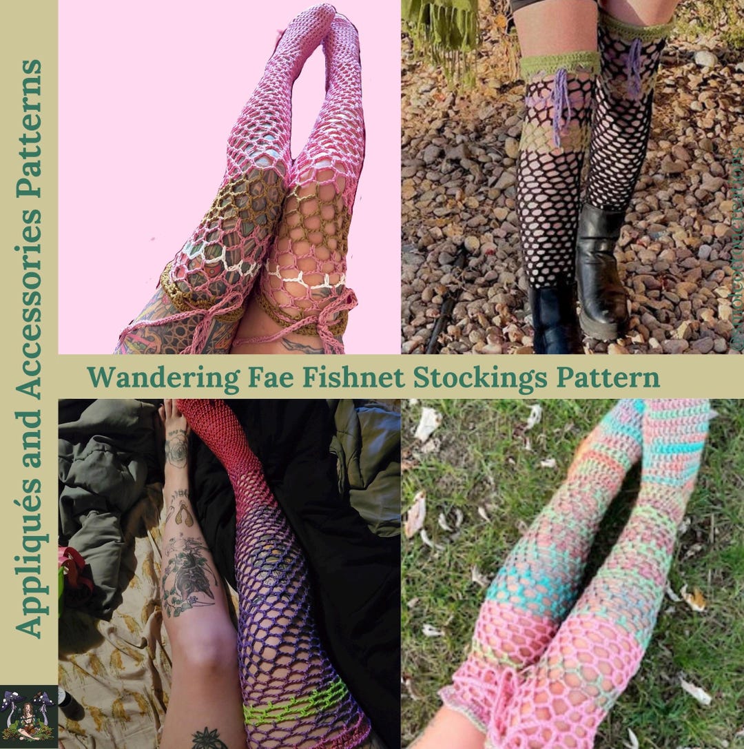 Wandering Fae Fishnet Stockings Crochet Pattern - Etsy