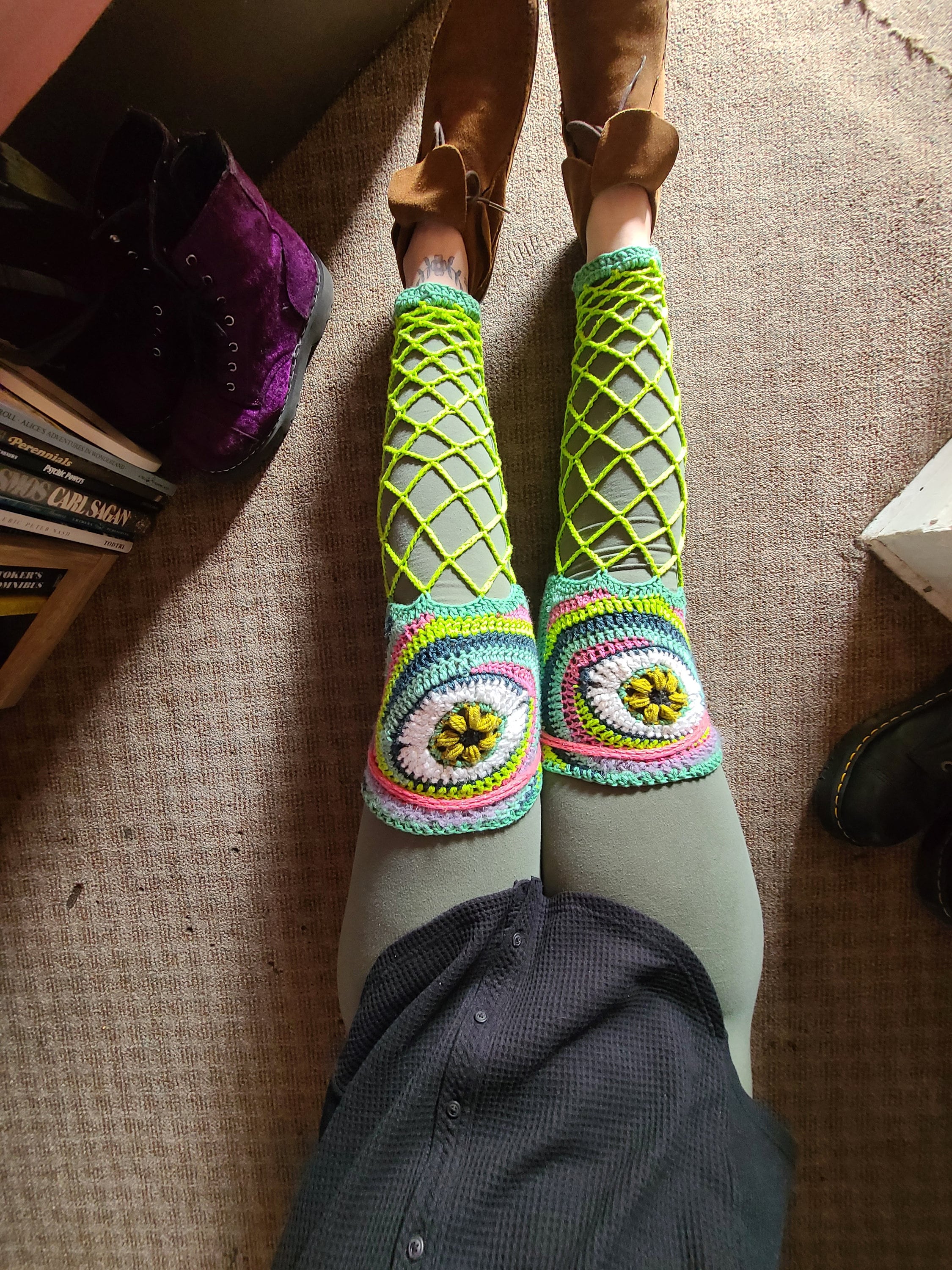Third Eye Crochet Leg Warmer Pattern - Etsy