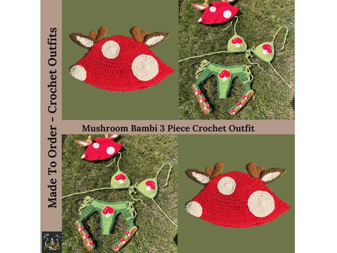 MTO Mushroom Bambi Chapp Crochet Outfit - Etsy