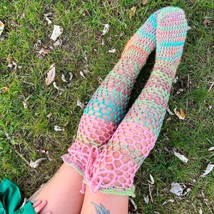 Wandering Fae Fishnet Stockings Crochet Pattern - Etsy