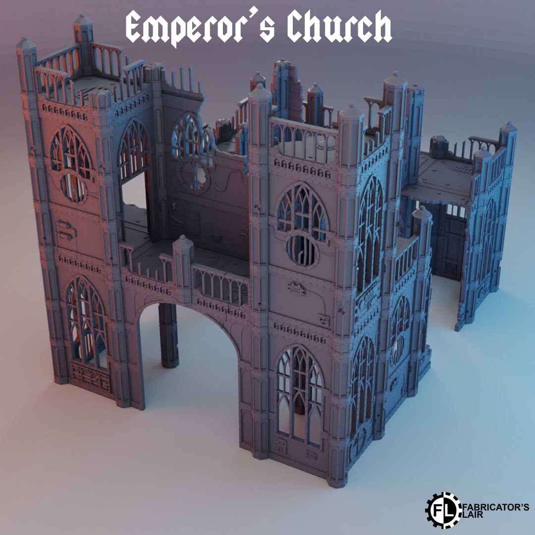 Gothic Ruins Set #3 Cathedral - Wargaming Terrain 28mm - Large Bundle ...