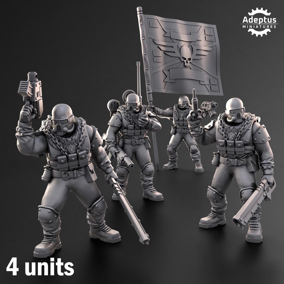 Adeptus Miniatures - Spectre Regiment Command Squad (custom Order) - Etsy