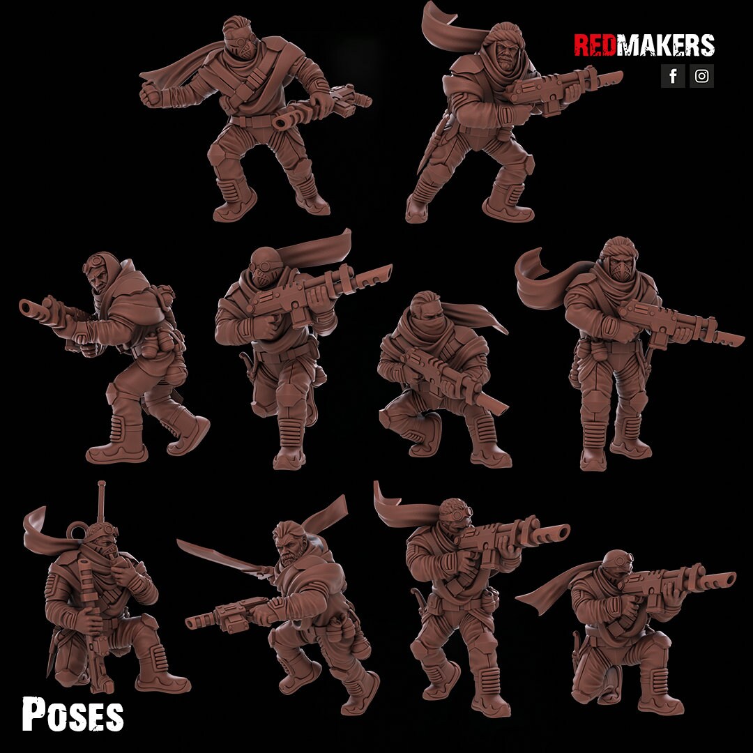 Red Makers - Desert Raiders Squad X10 (custom Order) - Etsy