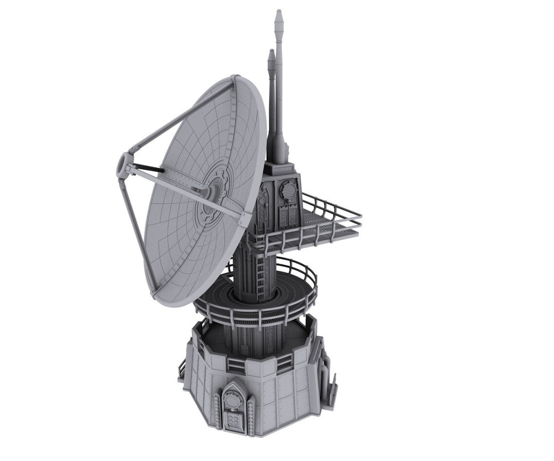 Radar Dish Comms Tower - Outpost 12 - Wargaming Terrain 28mm - Printed ...