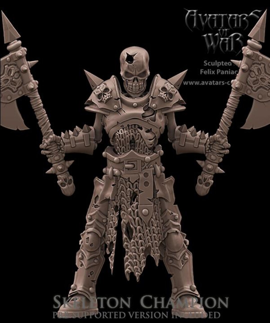 Avatars of War - Skeleton Champion - Fantasy / D&D (custom Order) - Etsy