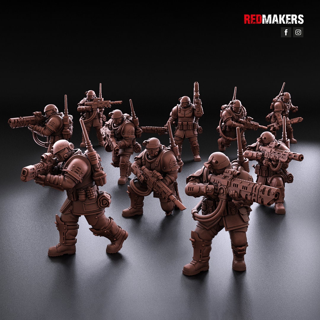 Red Makers - Shock Troops Elite Squad X10 (custom Order) - Etsy UK