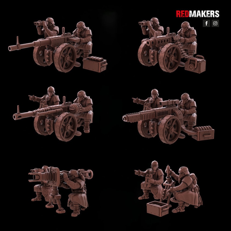 Red Makers - Death Squad Heavy Weapon Teams X3 (custom Order) - Etsy