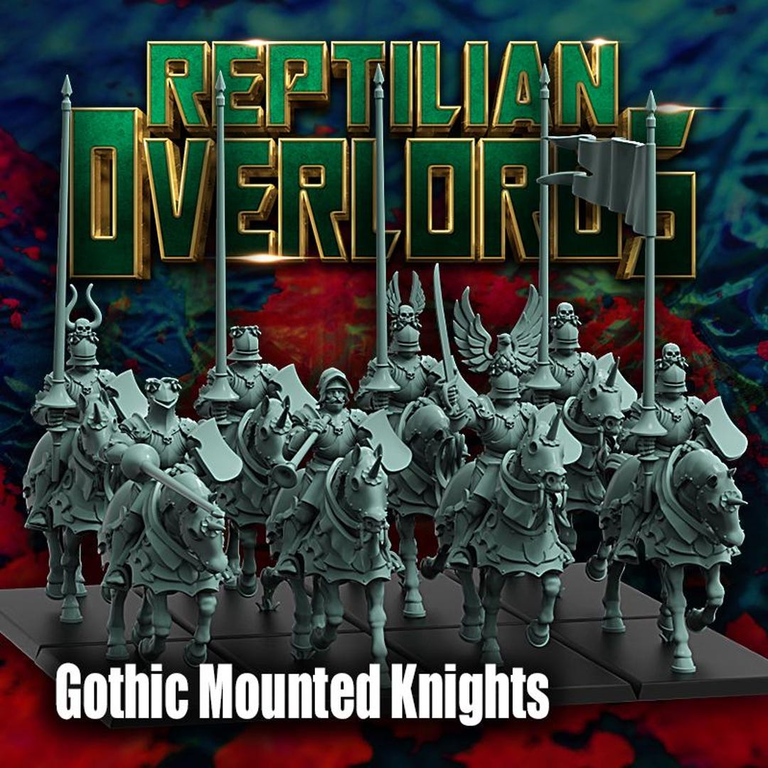 HRE - Gothic Mounted Knights - Reptilian Overlords (custom Order) - Etsy
