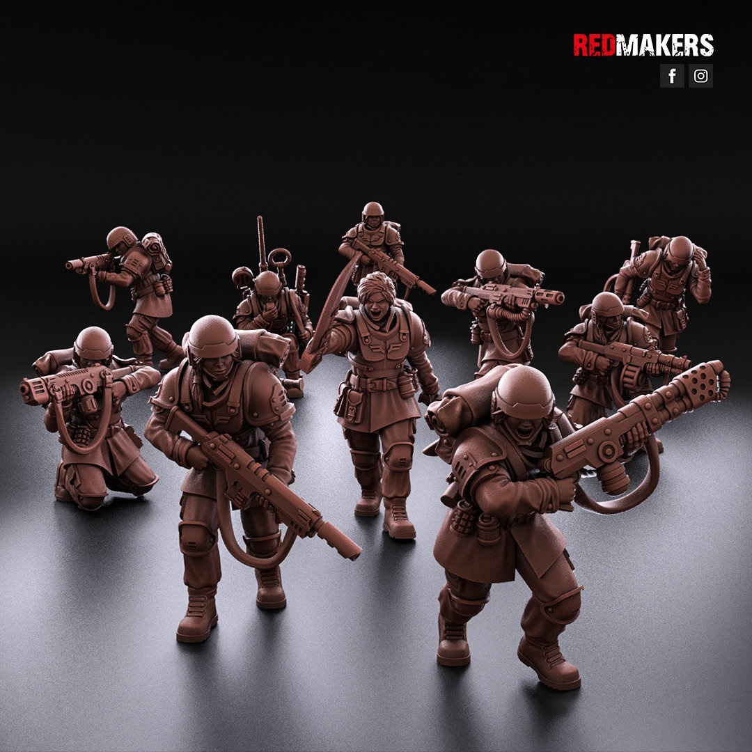 Red Makers - Shock Troops Female Squad X10 (custom Order) - Etsy