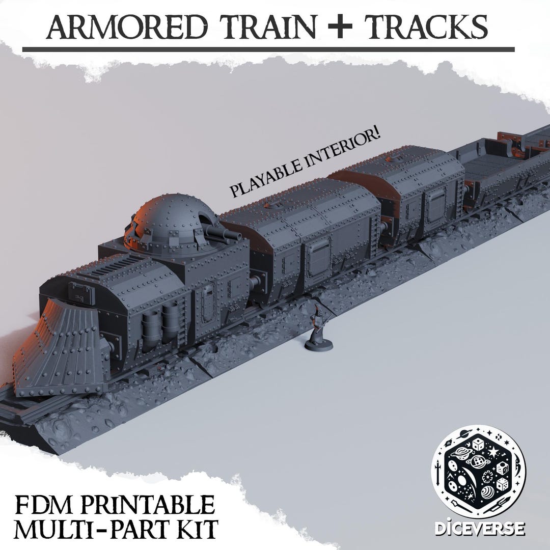 Diceverse - Trench Terrain: Armored Train - Trench Compatible (custom ...