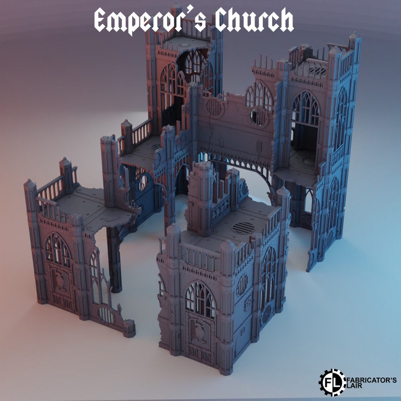 Gothic Ruins Set #3 Cathedral - Wargaming Terrain 28mm - Large Bundle ...