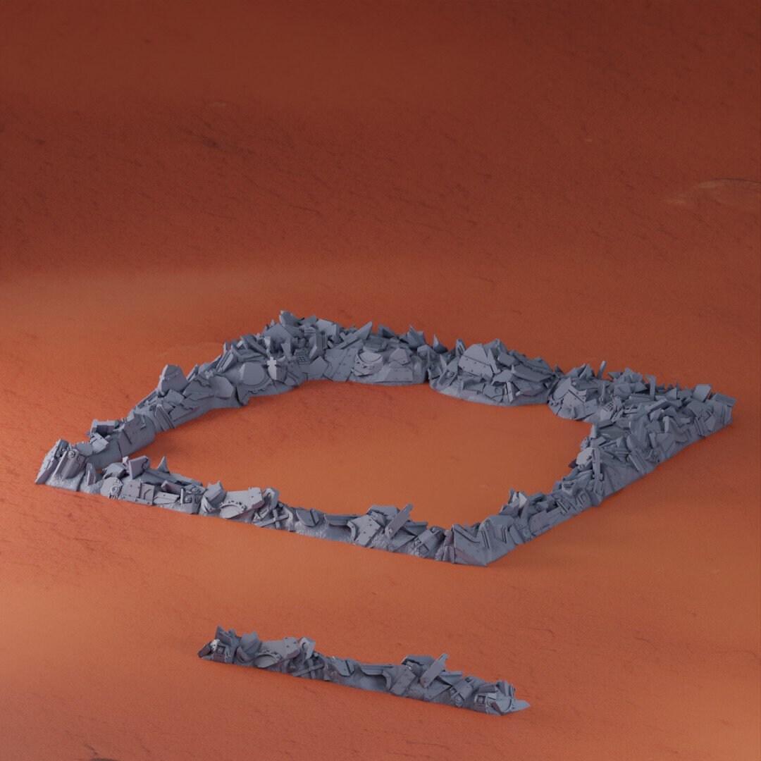 Rubble Pile - Wargaming Terrain 28mm - Printed on FDM Bambu Lab X1 ...