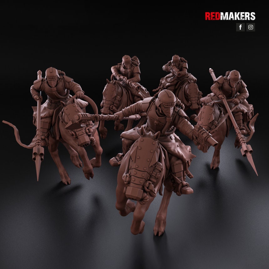 Red Makers Death Division Cavalry Dynamic Poses X5 custom Order - Etsy
