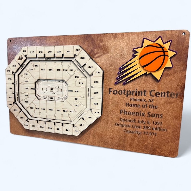 Phoenix Suns/footprint Center 3D Display Art - Etsy