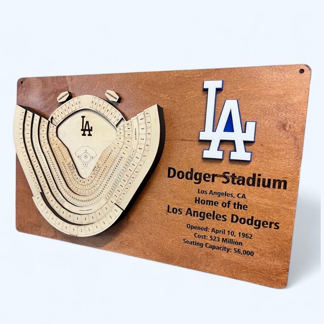 Los Angeles LA Dodgers Layered Dodger Stadium Display - 3D Baseball Art ...