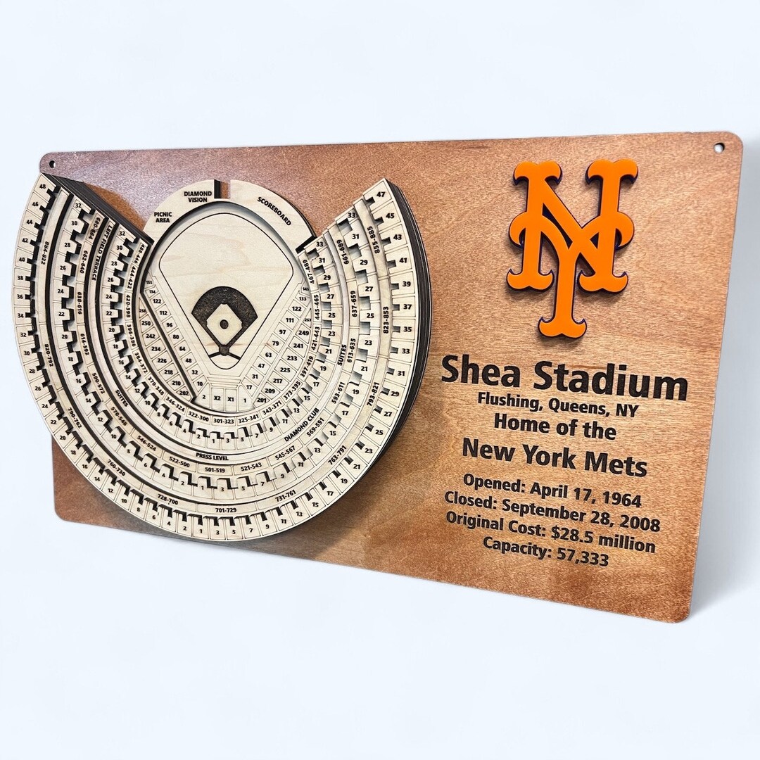 Shea Stadium New York Mets Baseball 3D Display Art Man Cave Gift - Etsy