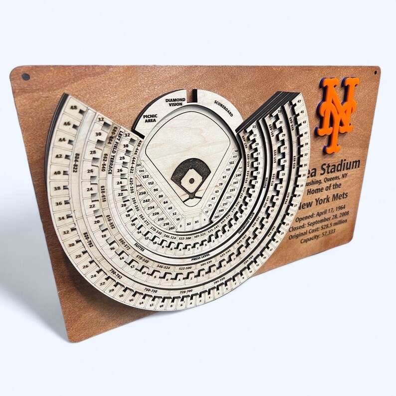 Shea Stadium/new York Mets 3D Display Art - Etsy