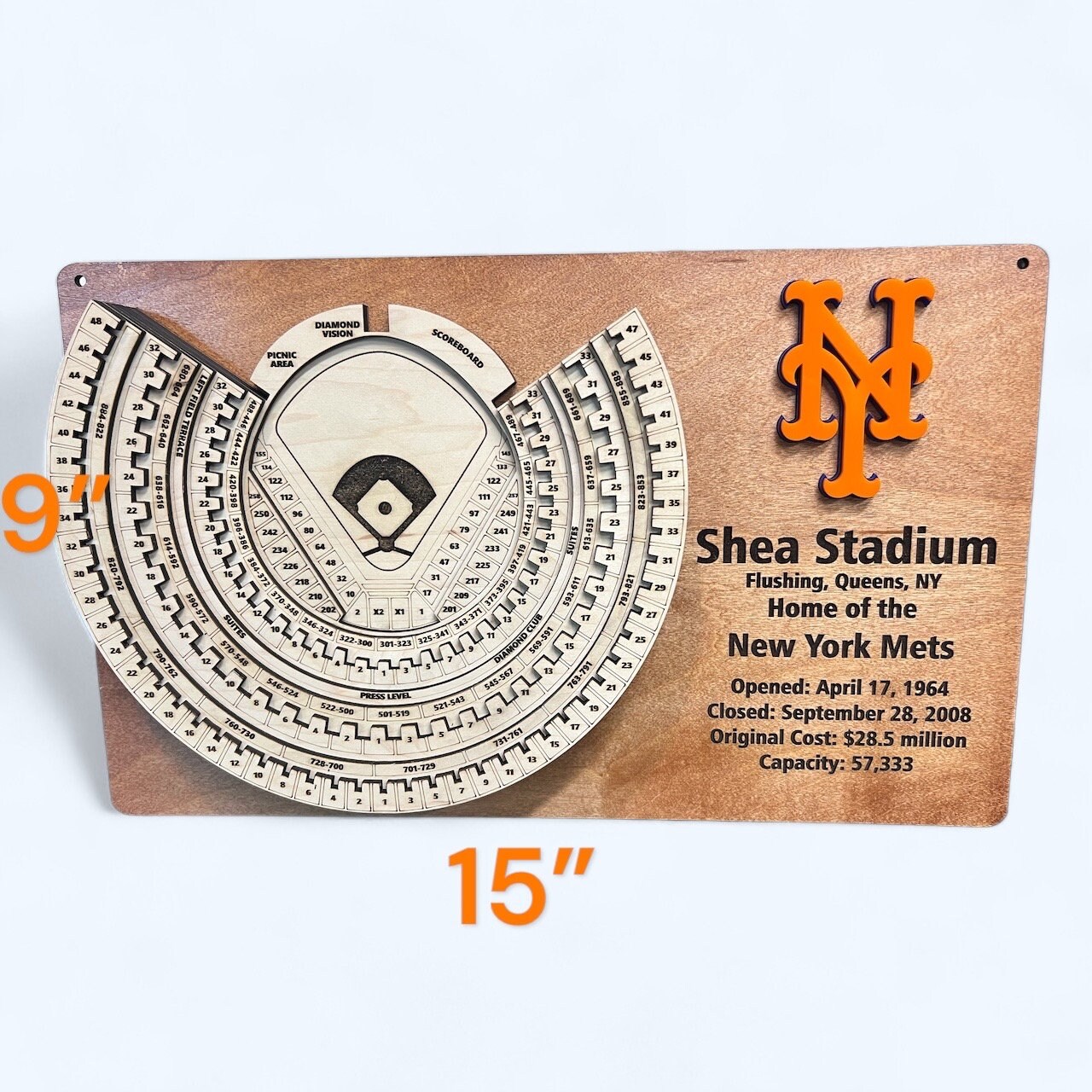 Shea Stadium/new York Mets 3D Display Art - Etsy