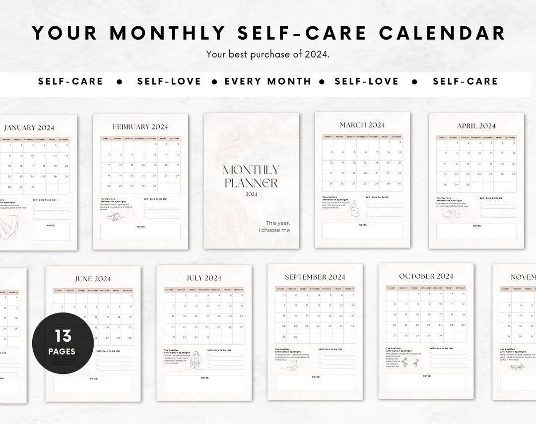 Positive Affirmation Calendar 2024 Desk Calendar Self Love - Etsy Australia